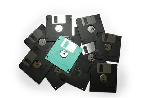 Old Colored Computer Floppy Disks Isolated On White Background Stock Photo Image Of Isolated