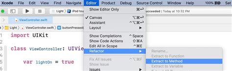 xcode 的 extract to method 撰寫程式時，我們時常將重覆使用的程式定義成 function… by 彼得潘的