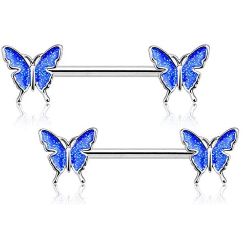 Badu Bg Корона от неръждаема стомана Комплект за пиърсинг на зърната Сърце Бижута за зърна