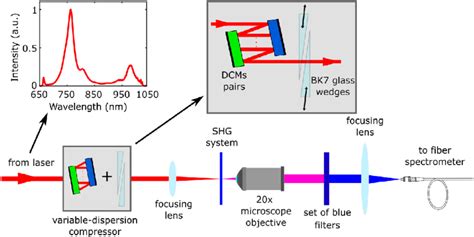 Optical Set Up For D Scan Measurement Inset Spectrum Of The Tisa Laser Download Scientific