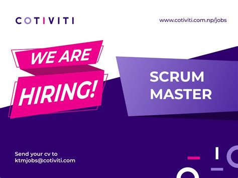 cotiviti nepal on linkedin scrummaster opportunity scrum