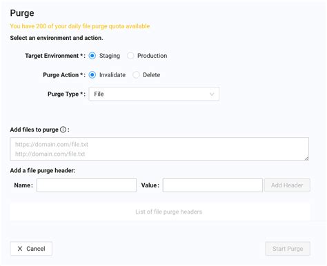 Managing Purge Requests Documentation