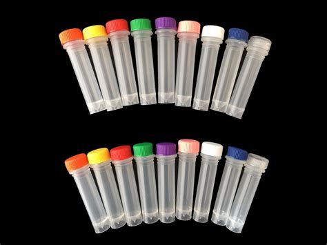 25 50 100 250pcs 1ml Plastic Vials Microcentrifuge Tubes Lab Screw Cap Tube Ebay