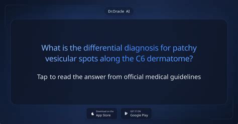 What Is The Differential Diagnosis For Patchy Vesicular Spots Along The