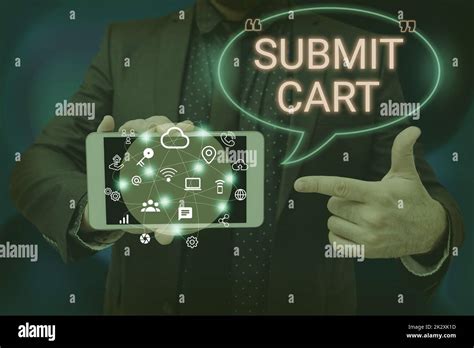 Writing Displaying Text Submit Cart Business Approach Sending Shopping