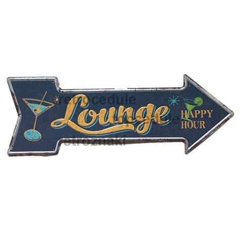 Louge Felirat Retro Bádogtáblák