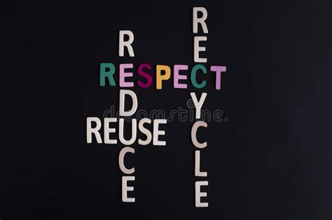 Ecology And Sustainability Recycle Reduce Reuse And Respect Stock Image Image Of Nature