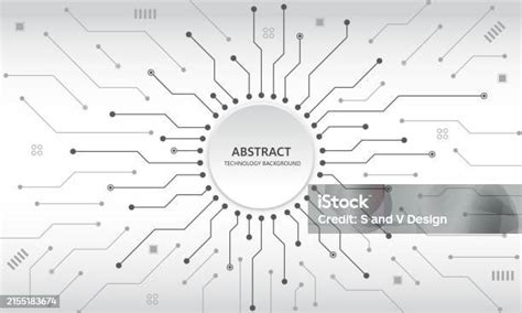 추상적인 미래 기술 회로 기판 질감 통하고 있는 백색 배경 디지털 회로 라인 및 곡선 다각형 연결 개념 전자 마더보드 그림입니다 벡터 청사진에 대한 스톡 벡터 아트 및 기타