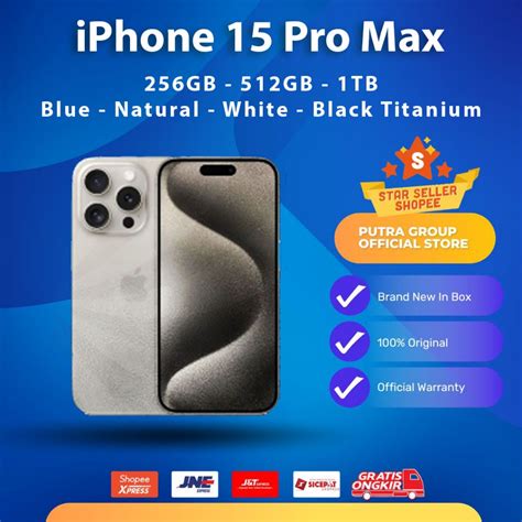 Jual Resmi Iphonee Pro Max Promax Tb Gb Gb Gb Black Blue White Natural Titanium