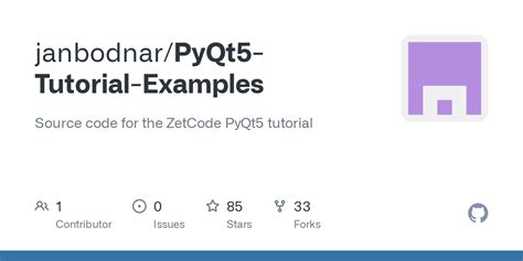 Github Janbodnarpyqt5 Tutorial Examples Source Code For The Zetcode