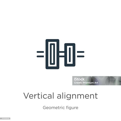 Vetores De Vetor Vertical Do Ícone Do Alinhamento Ícone De Alinhamento Vertical Plano Na Moda Da