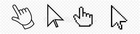 click cursor icon computer mouse pointer arrow stock vector