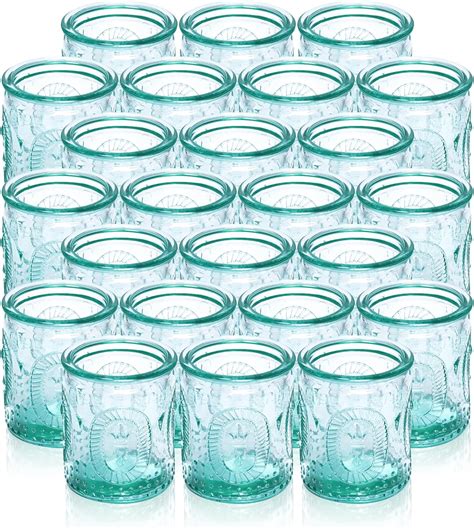 Fredom Turquoise Blue Vintage Votive Candle Holders Set Of
