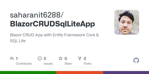 GitHub Saharanit BlazorCRUDSqlLiteApp Blazor CRUD App With Entity Framework Core SQL Lite