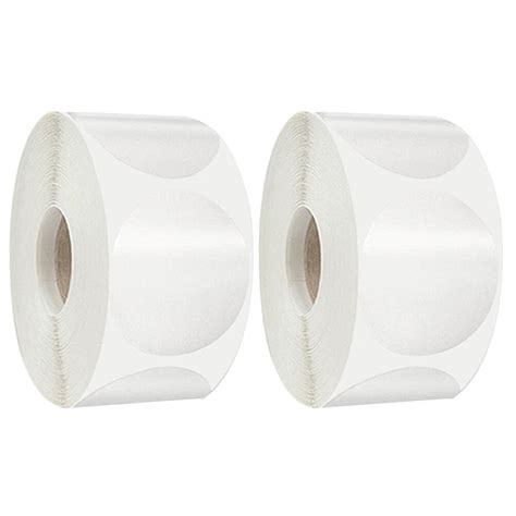 2 Rolls Clear Circle Wafer Seal Labels For Envelopes Parties