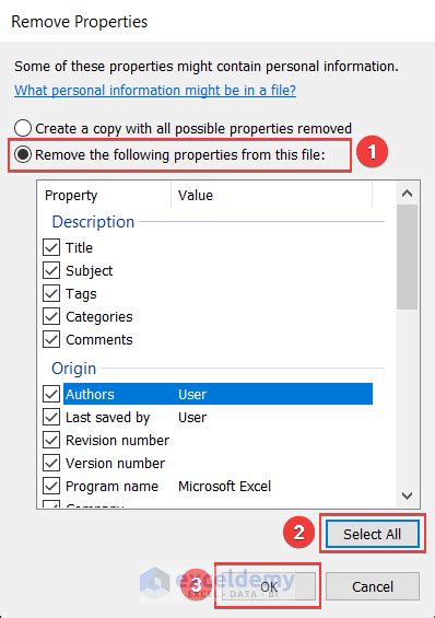 Guite To Excel Metadata View Modify And Remove Exceldemy