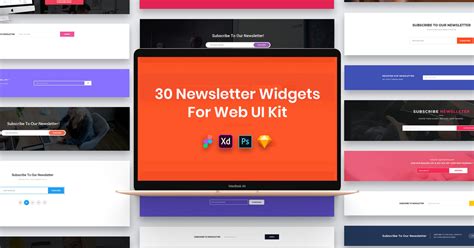 30 Newsletter Blocks Widgets For Web Ui Kit Websites Ux And Ui Kits