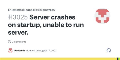 server crashes on startup unable to run server · issue 3025
