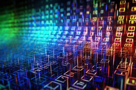Generative Ai On Theme Of Digital Data In Computer Memory For Design