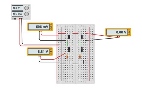 Circuit Design Diodi2 Tinkercad