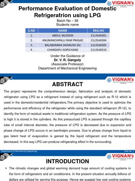 performance evalution pf refrigeration using lpg pdf liquefied