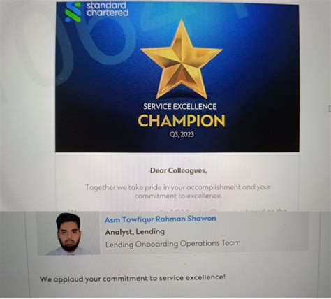 Asm Towfiqur Rahman Shawon On Linkedin I Ve Joined Standard Chartered