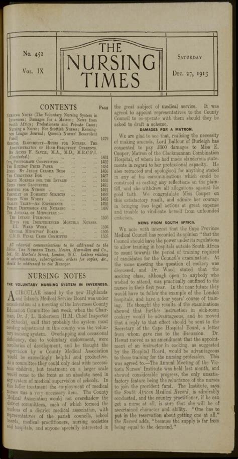 Issue 452 1913 12 27 Nursing Times