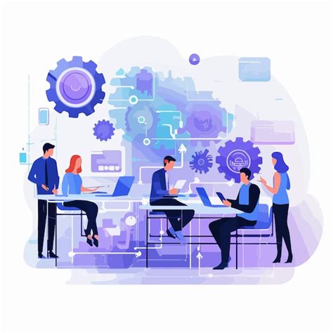 Abstract Technology Space Teamwork Project Collaboration Premium Ai