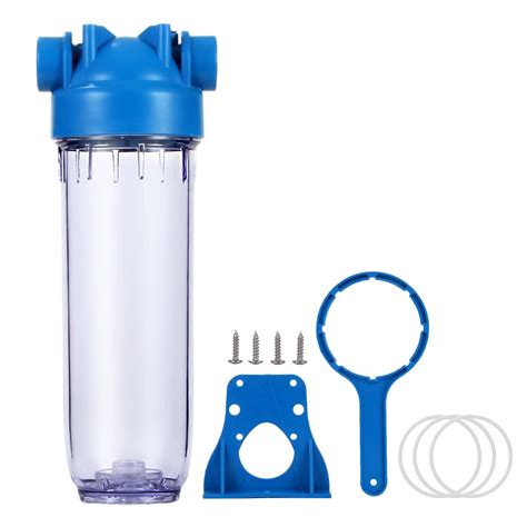 Geekpure Filter Housing Clear Color Fit For 2 5 X 10 Filters Npt Brass Port 3 4 Inlet