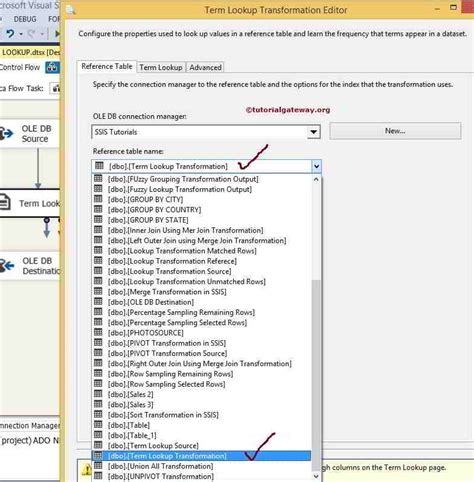 Term Lookup Transformation In Ssis