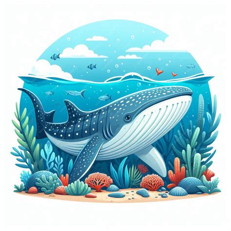 Whale Shark Vector Cartoon Illustration Premium Ai Generated Vector