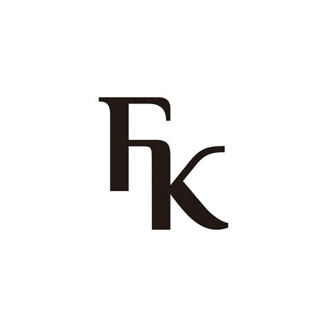 letter fk simple linked font logo vector 31386986 vector art at vecteezy