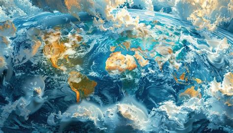 3d Model Abstract Art Of Dynamic Abstract Global Weather Visualization System With