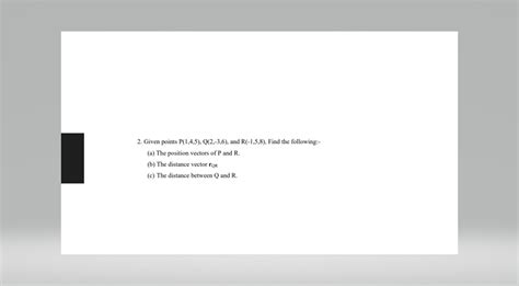 Solved Given Points P Q And R Chegg Com
