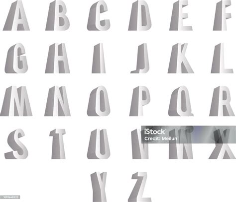 3d 서 알파벳 큰 글자 절연 글꼴 디자인 벡터 일러스트 레이 션 3차원 형태에 대한 스톡 벡터 아트 및 기타 이미지 3차원 형태 가능성 교육 Istock