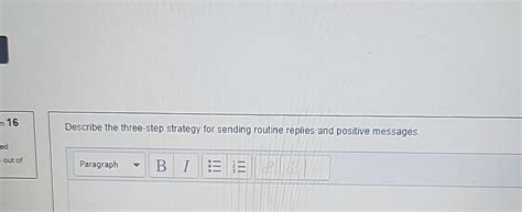 solved n 16describe the three step strategy for sending