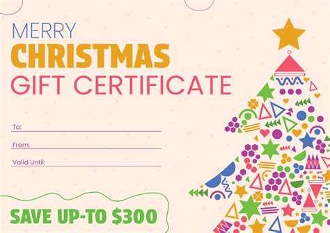 Vintage Christmas T Certificate Template Adobe Illustrator Word Highfile