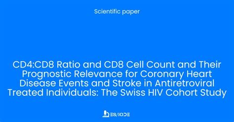 Scientific Research Cd4cd8 Ratio And Cd8 Cell Count And Their
