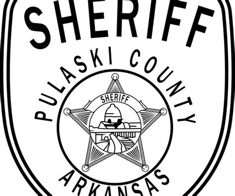 Artstation Arkansas Pulaski County Sheriff Patch Vector File Black White Vector Outline Or