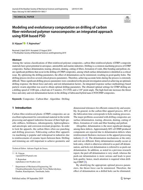 pdf modeling and evolutionary computation on drilling of carbon fiber