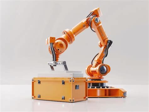 Ai Artificial Intelligence Robot Arm To Take Delivery Boxes Premium
