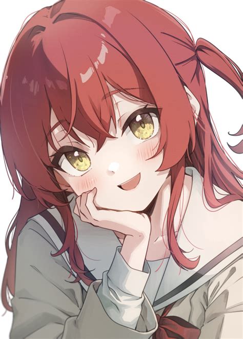Safebooru 1girl Blush Bocchi The Rock Collarbone Hair Between Eyes