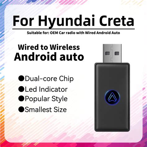 현대 크레타 Usb C타입 동글 스마트 Ai 박스 차량용 미니 안드로이드 자동 무선 어댑터 Oem 유선 안드로이드 자동 무선 신제품 Best5 Bestgood