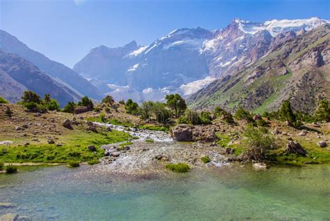 Kulikalon Lakes Fann Mountains Tourism Tajikistan Stock Image