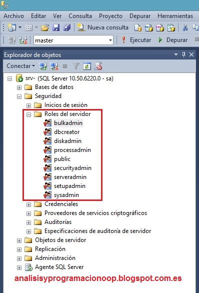 Análisis y Programación Autorizaciones y permisos en servidores SQL Server
