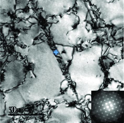 Bright Field Image Tem And The Selected Area Diffraction Pattern Of
