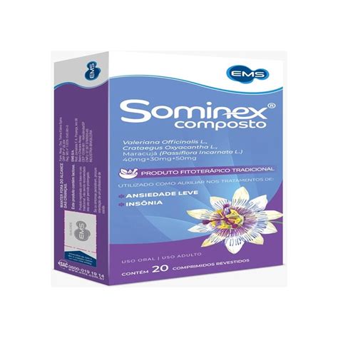 Sominex Composto Com 20 Comprimidos Com Menor Preço Droga Raia