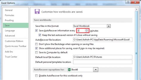 Changing The Default Auto Save File Location