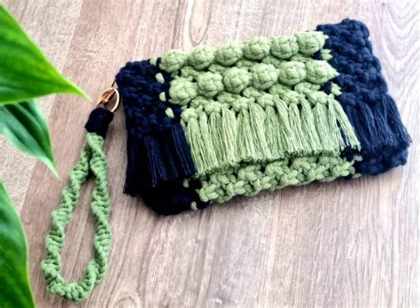 Handmade Macrame Clutch Bag