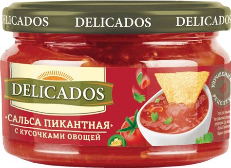 Соус овощной Delicados Сальса пикантная, 200мл - купить с доставкой по ...